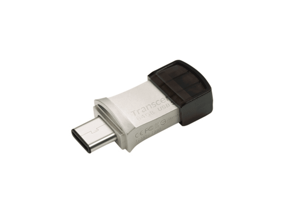 Trancend 64GB Jetflash 890 USB-C & USB 3.1 OTG Flash Drive - Silver ...