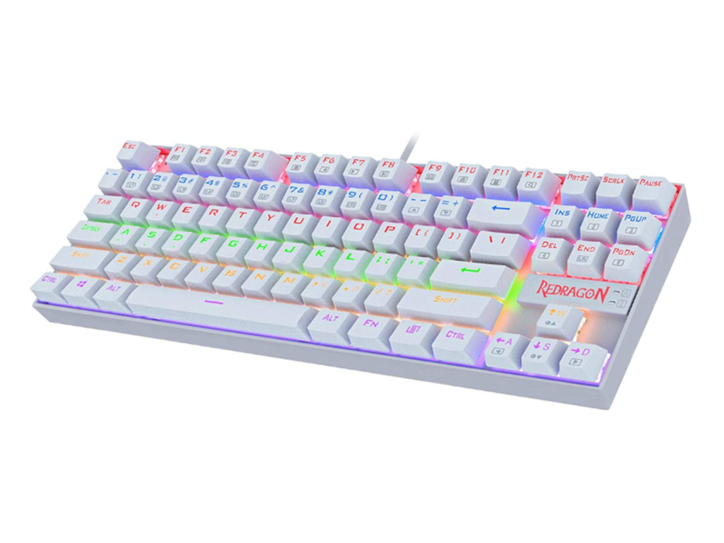 REDRAGON KUMARA Mechanical 87 Key|RGB Backlit Gaming Keyboard - White ...