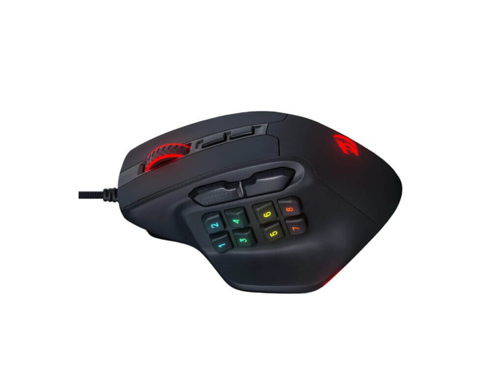 REDRAGON Aatrox 6200DP RGB MMO Gaming Mouse - Black - tech.co.za