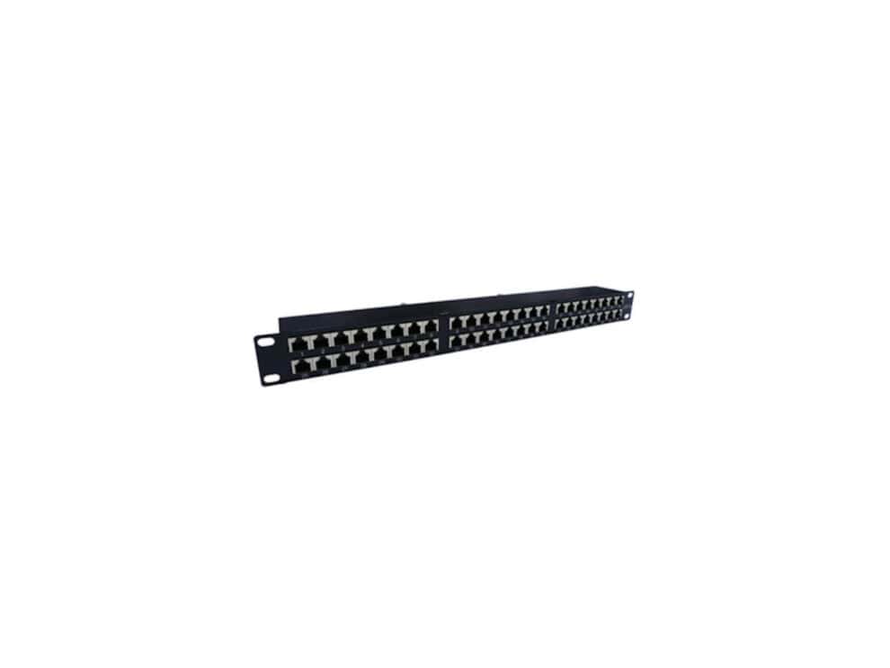 Acconet 24 Port RJ45 Patch Panel, 1U , Black - tech.co.za