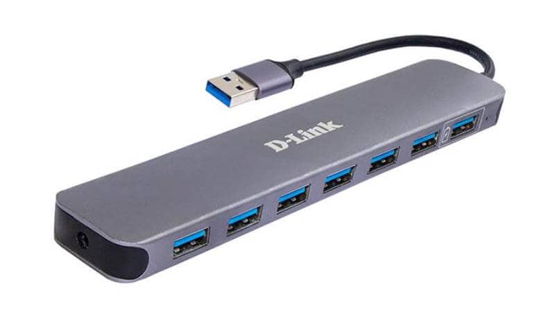 D-Link USB 3.0 7-Ports Hub with One BC 1.2 Fast-Charging Port (12V/2A ...