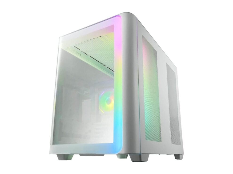 FSP M580 ARGB ATX Mid Tower Gaming Chassis - White - tech.co.za