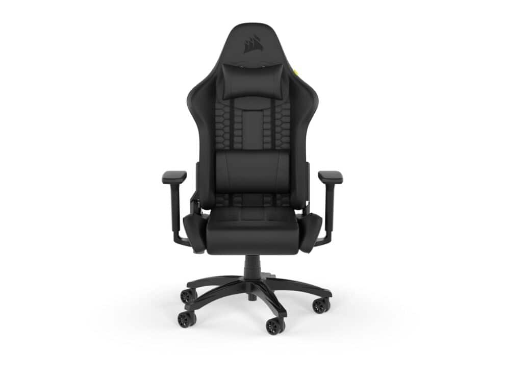 Corsair TC100 Relaxed Gaming Chair - Black/Black, Leatherette - tech.co.za