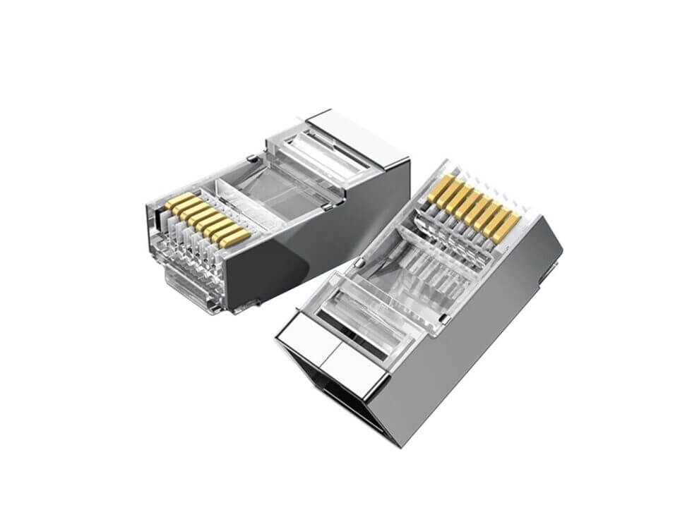 UGreen NW111 RJ45 Cat6 Ethernet Network Head 100 Pack - Silver ...